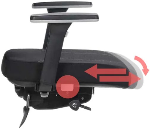 MERCURY Ergonomická kancelářská židle DELI - černá látka