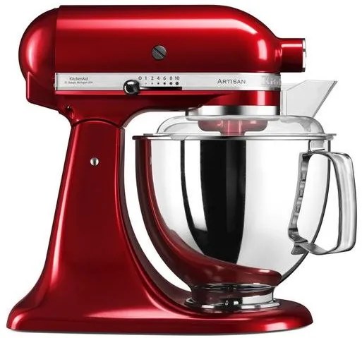 Kuchyňský robot kitchenaid artisan 5ksm175, červená metalíza, 4,8 l