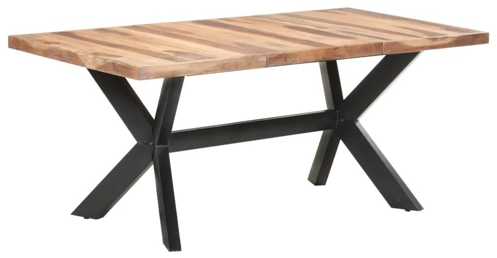 Jídelní stůl Suttro - 180x90x75 cm | masivní dřevo sheeshamový vzhled