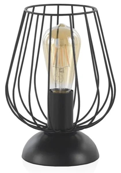 Černá kovová stolní lampa Geese, výška 26 cm