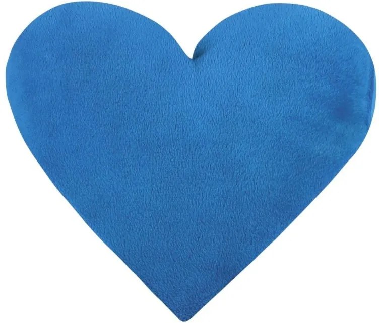 Polštář pro zamilované ve tvaru srdce, Modrý 42 x 48 cm
