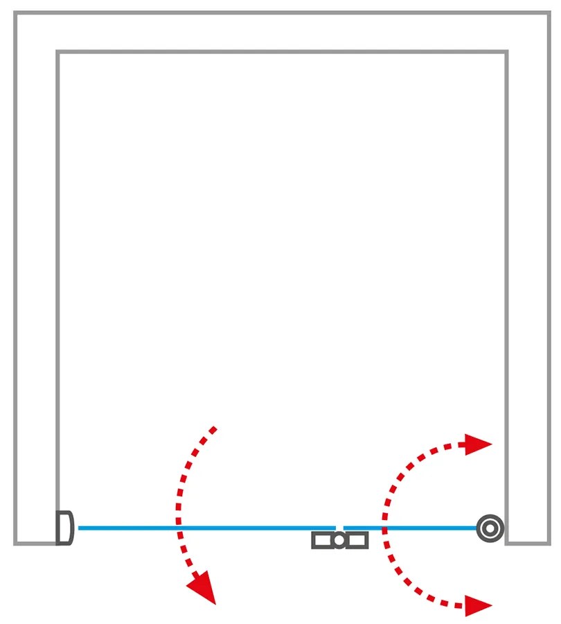 Roth Cariba Line sprchové dveře do niky skládací 120 x 200 cm brillant transparent CI PIL 120200 VPE Koupelny Bernold