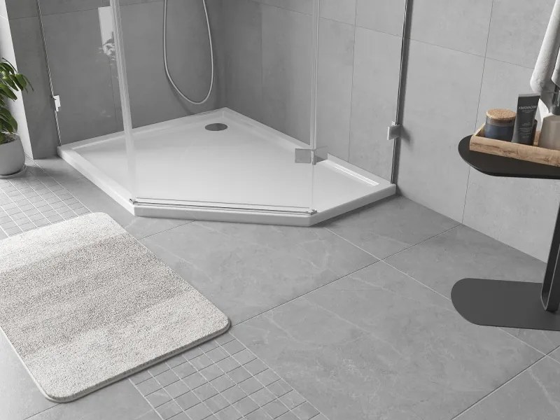 Mexen Flow pětiúhelníková sprchová vanička slim levá 100 x 80 cm, bílý lesk - 46P108010L