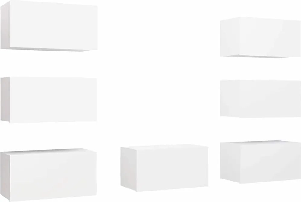 TV skříňky 7 ks bílé 30,5 x 30 x 60 cm kompozitní dřevo 3078743