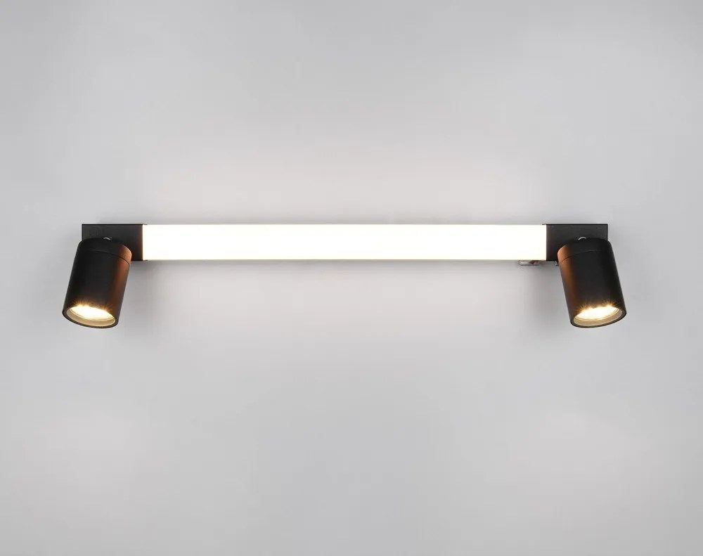 Matně černé LED nástěnné svítidlo Enrico – Trio