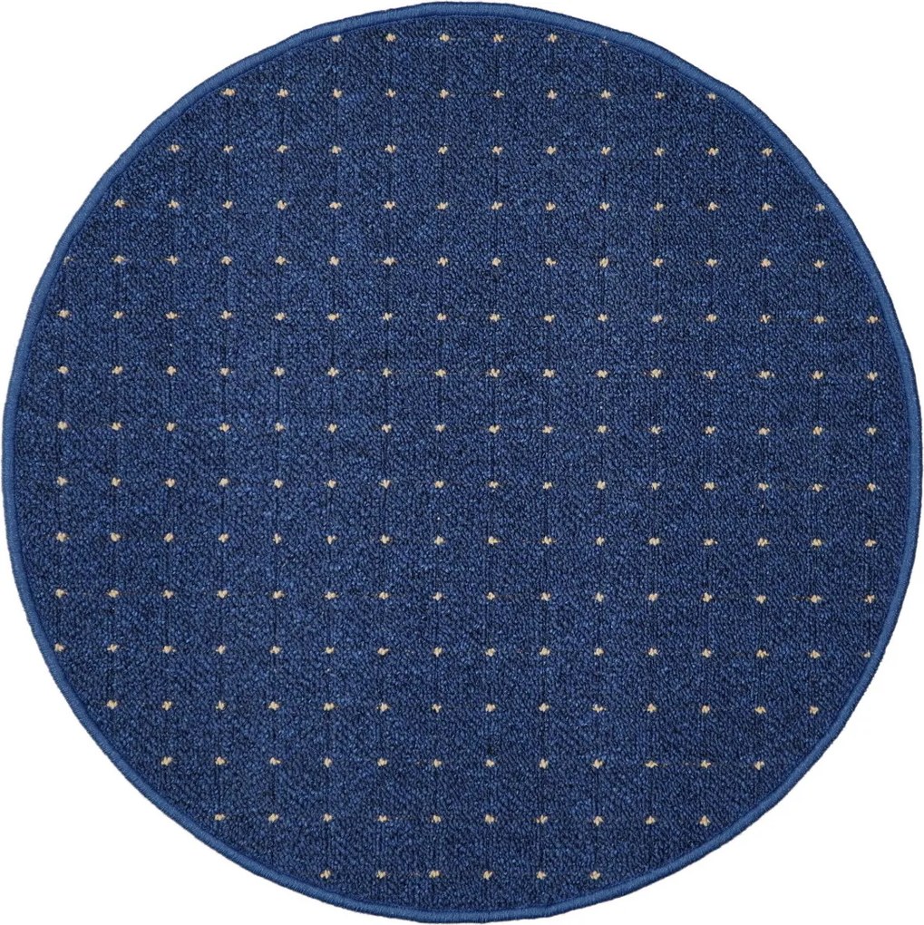 Condor Carpets, Kusový koberec Udinese modrý kruh, 400x400 (průměr) kruh, šedá, chodba / předsíň