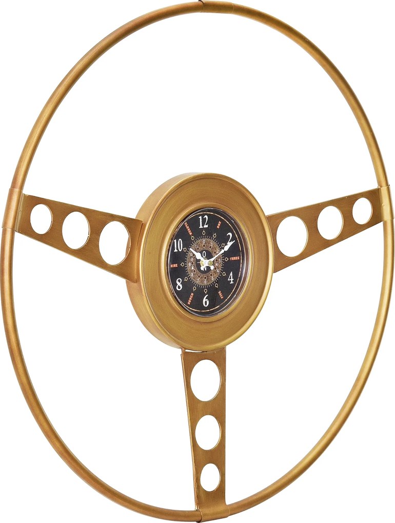 [en.casa]® Nástěnné hodiny Oldtimer volant - analogové - 68 x 5,5 x 68 cm - barevné
