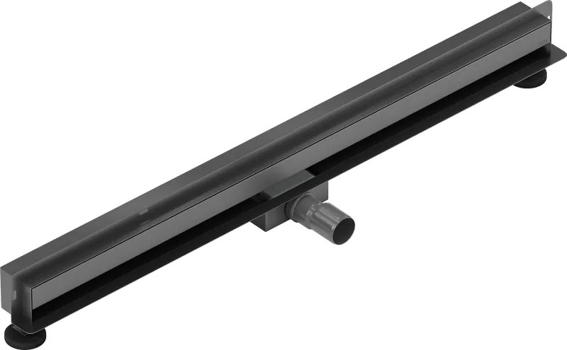 Mexen Flat Wall, sprchový žlab na zeď 2v1, 80 cm, broušený grafit, 1E30080