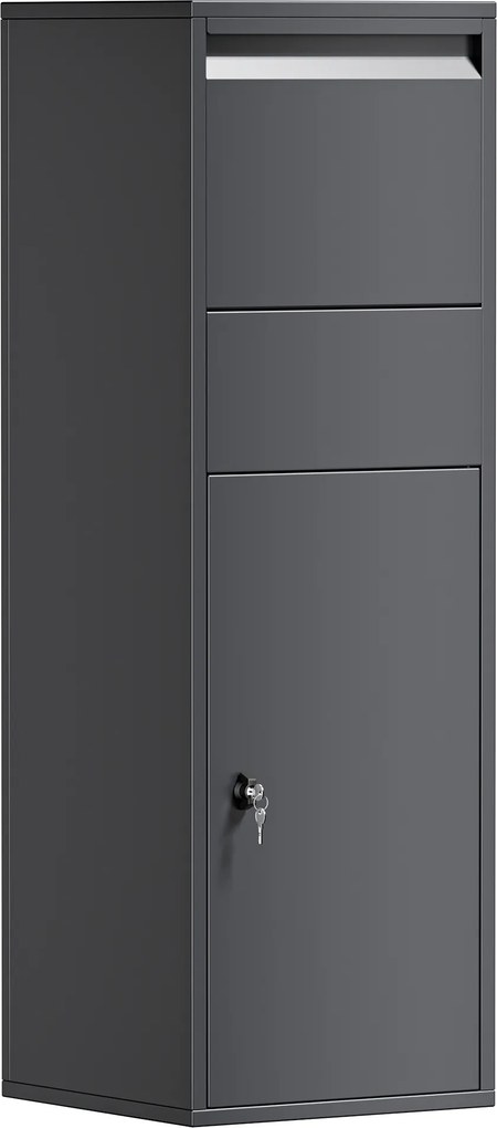 Poštovní schránka Wiltec – 460 × 450 × 1400 mm, antracitová (60923)