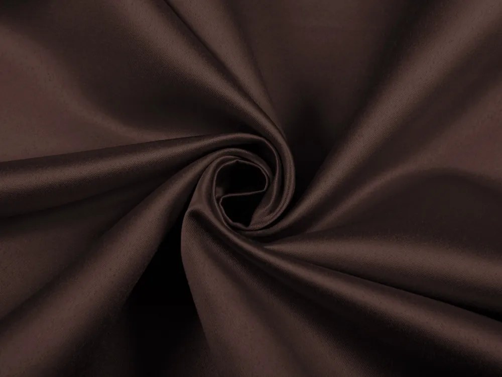 Biante Saténový oválný ubrus polyesterový Satén LUX-L042 Čokoládově hnědý 120x140 cm