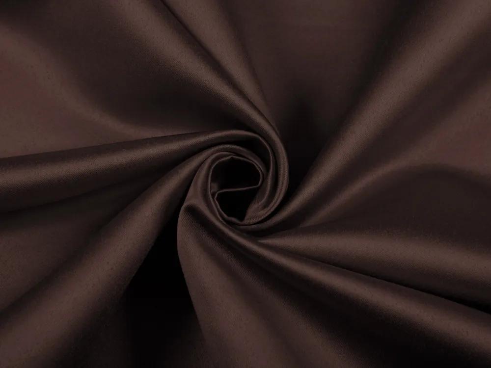 Biante Saténový oválný ubrus polyesterový Satén LUX-L042 Čokoládově hnědý 140x220 cm