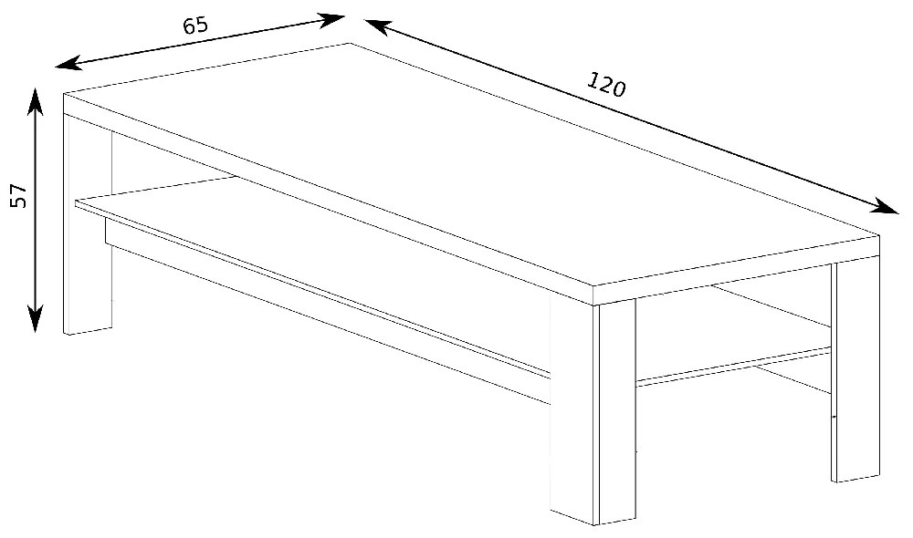Natural - konferenční stolek N20 - dub ribbeck