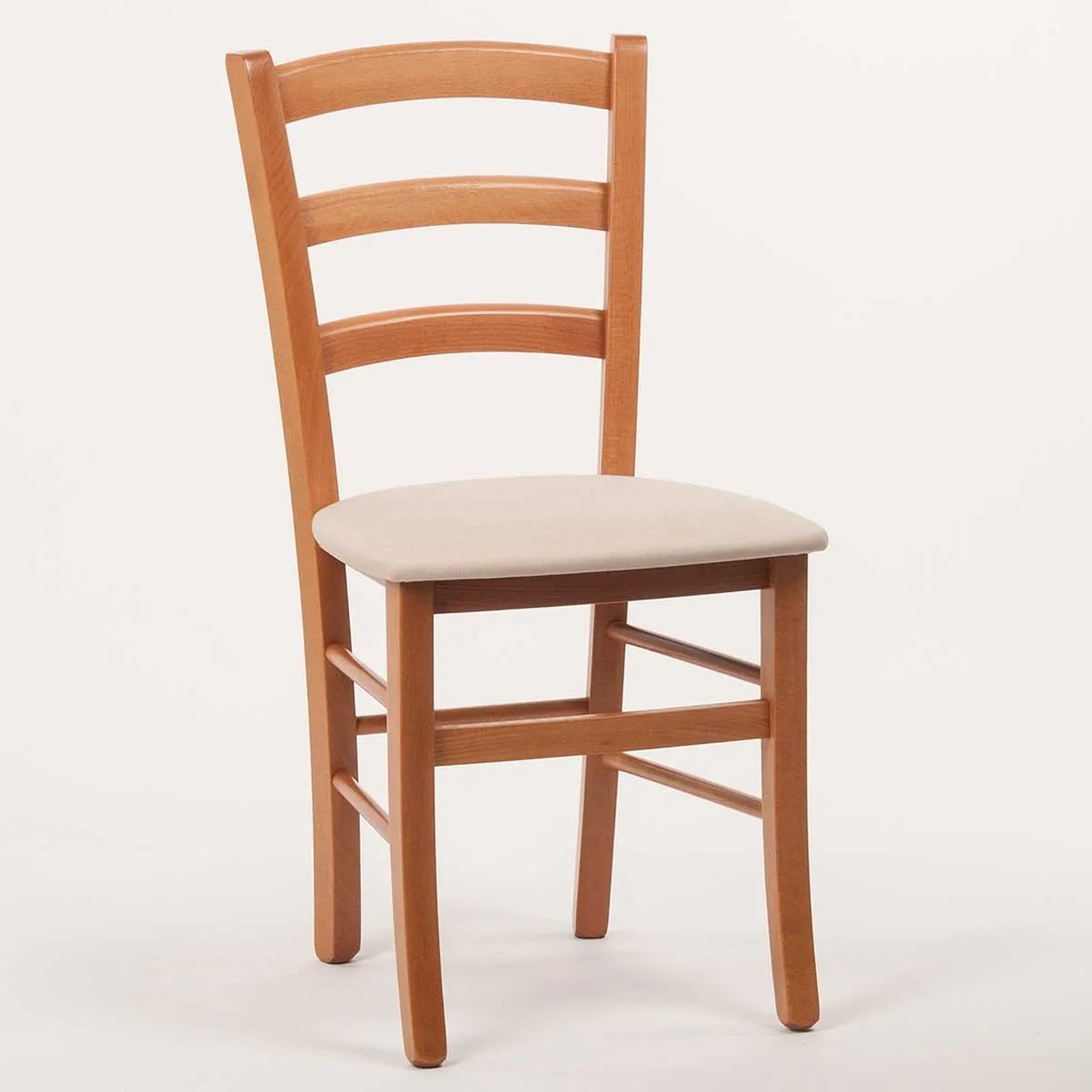 Stima Židle PAYSANE s čalouněným sedákem ořech LUX camel 2