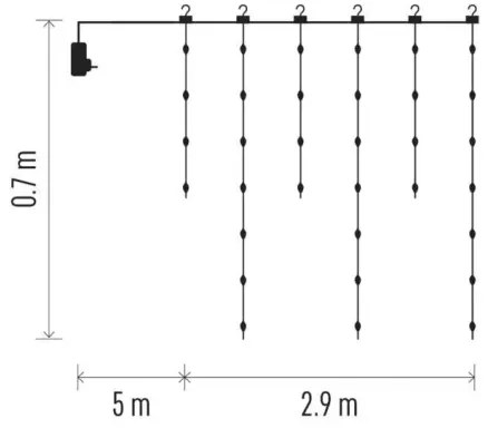LED Venkovní vánoční řetěz 100xLED/8 funkcí 7,9x0,7m IP44 teplá bílá