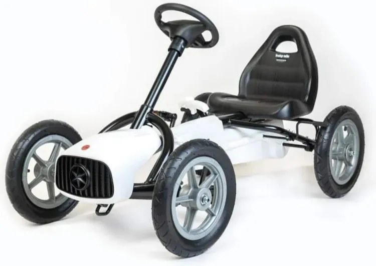 Dětská šlapací motokára Go-kart Baby Mix Buggy bílá