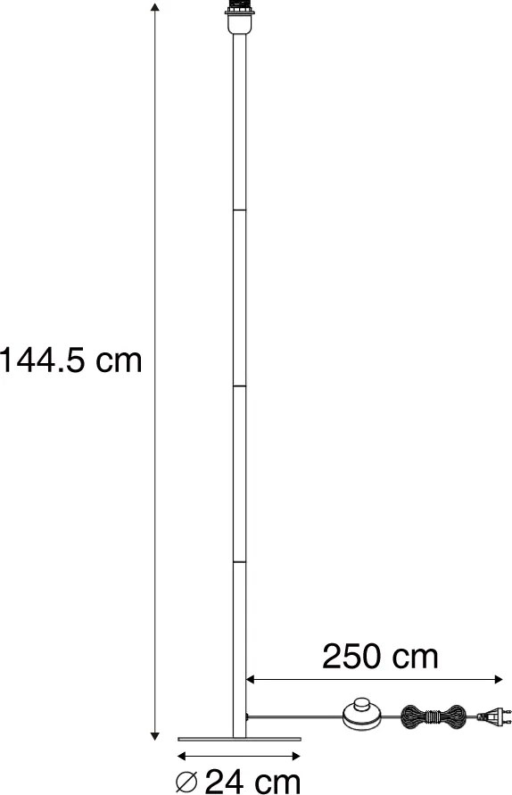Klasická stojací lampa zlatá bez stínidla - Simplo
