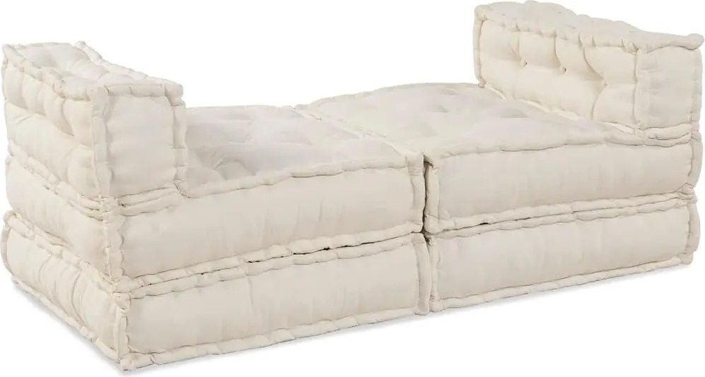 Modulová pohovka Textil Krémová 210 x 140 x 56 cm 3315064