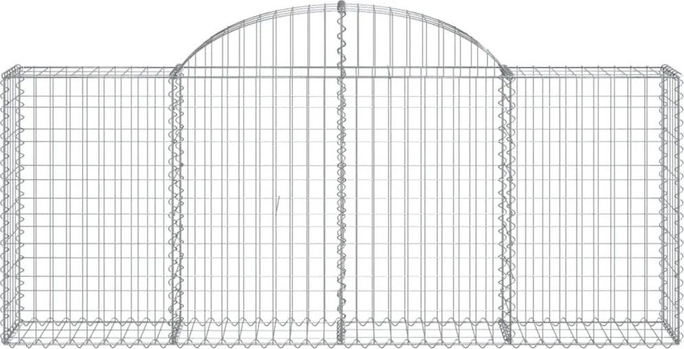 Klenuté gabionové koše 6 ks 200x30x80/100 cm pozinkované železo 3146093