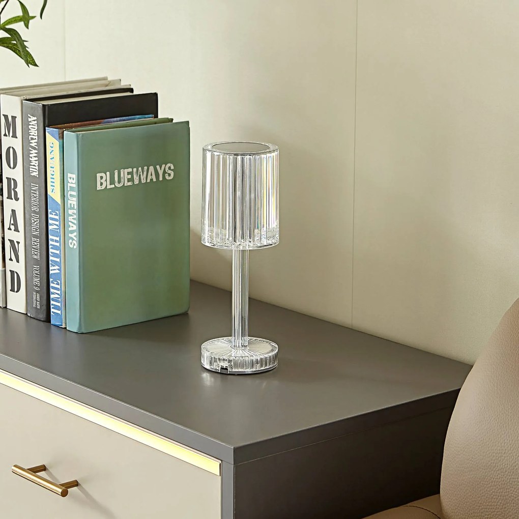 Lindby LED dobíjecí stolní lampa Louane, 25,7 cm, USB, RGBW