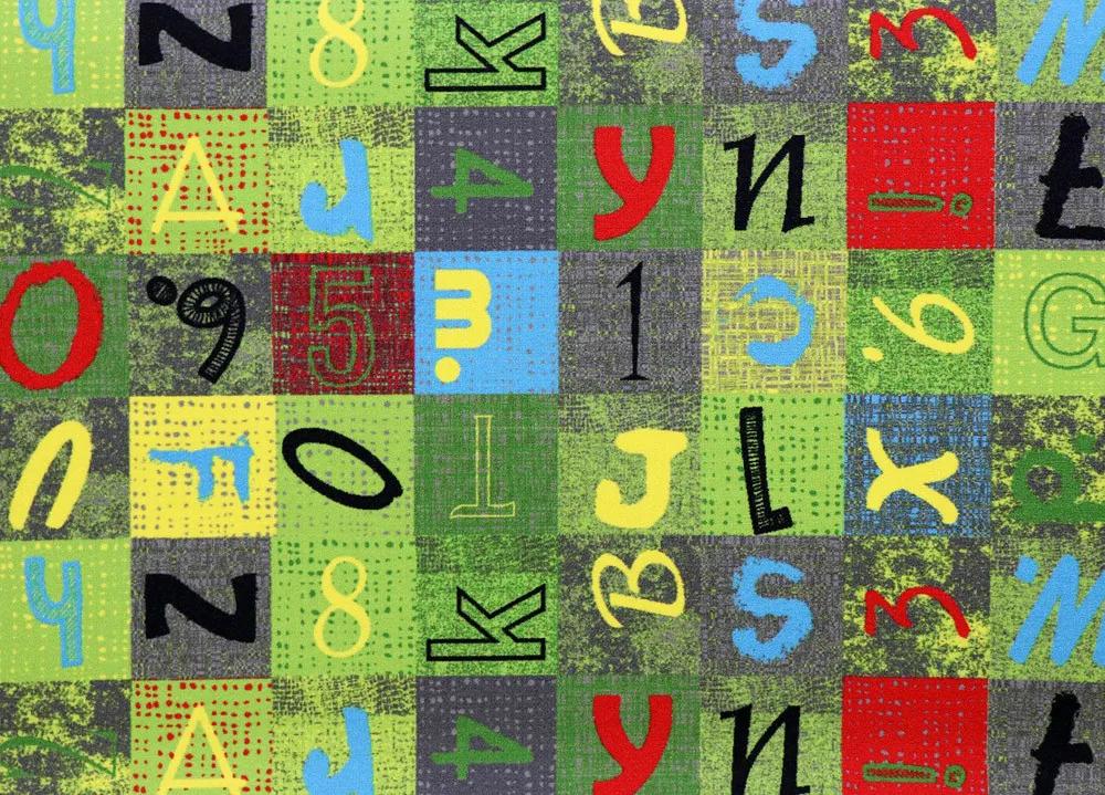 Dětský metrážový koberec Alphabet 212 - Rozměr na míru s obšitím cm