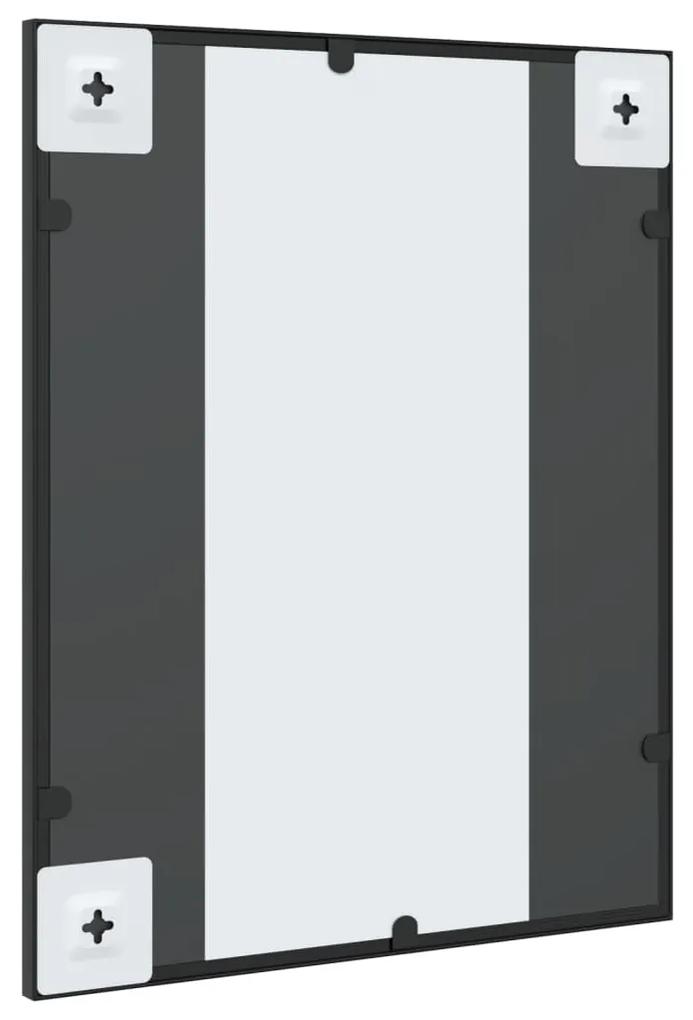 Nástěnné zrcadlo černé 40 x 50 cm obdélník železo - Default Title