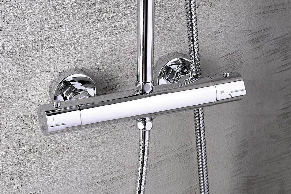 Aqualine, LIGA sprchový sloup s termostatickou baterií, chrom, SL533