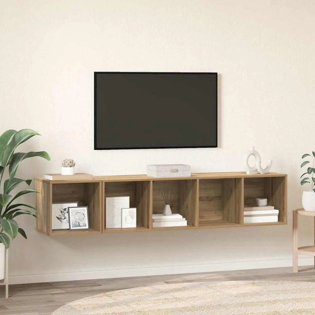 Sada televizních skříní 2 ks Artisanový dub Kompozitní dřevo 3393173