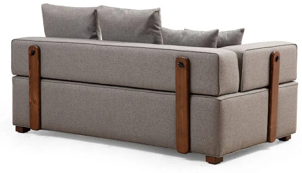 Designová rohová sedačka Galatea 360 cm šedá - pravá