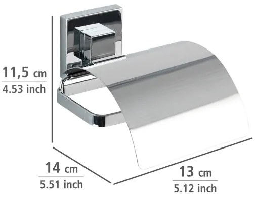 WENKO 22696100-Držák toal. papíru VACUUM-LOC QUADRO ED 13x14 cm lesklý chrom