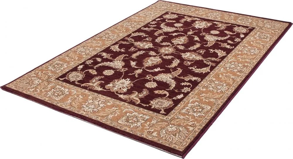 Vopi | Kusový koberec Art Deco 4121/802 - 240 x 340 cm, béžový/vínový