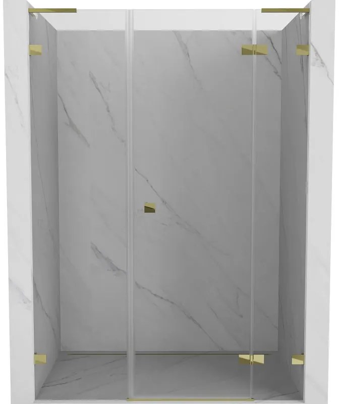 Mexen Lunar L sprchové dveře otevírací pravé 120 cm, transparentní, zlaté - 834SL-120-050-50-00-P