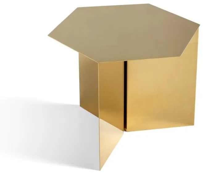 HAY Stolek Slit Hexagon Side Table, brass