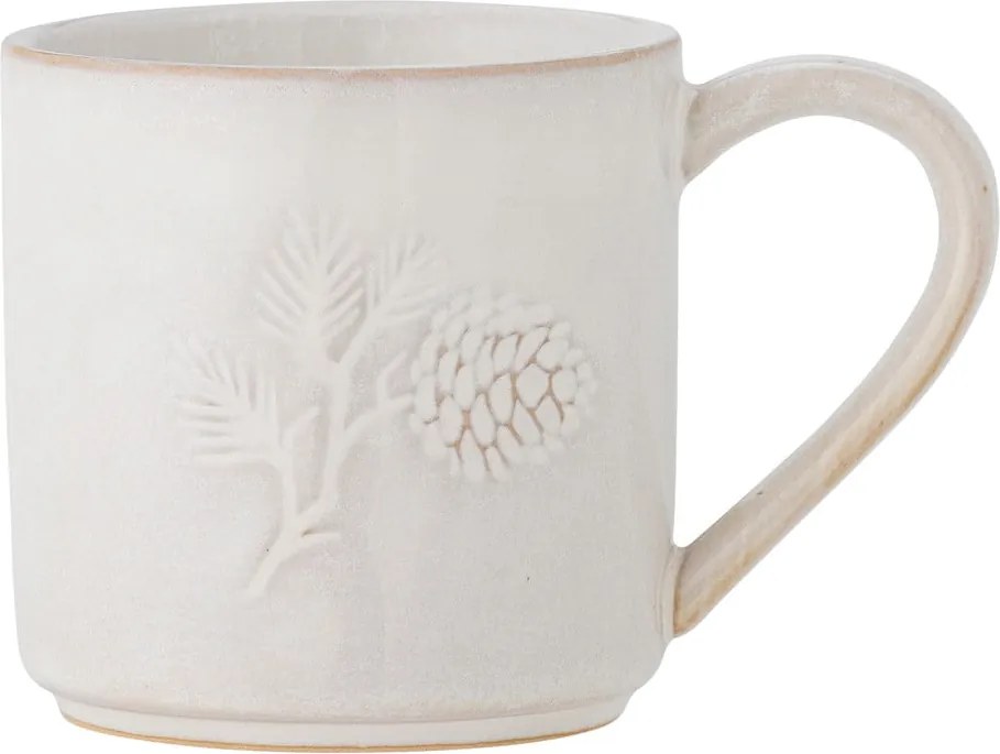 Krémový hrnek s vánočním motivem z kameniny 300 ml Winter – Bloomingville