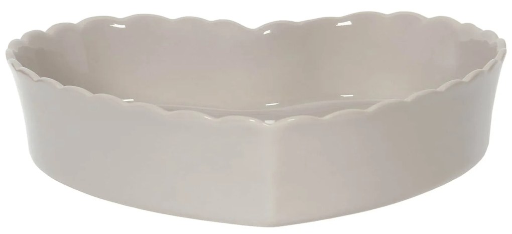 CÔTÉ TABLE Keramická mísa Coeur gris 24 cm, šedá barva, keramika