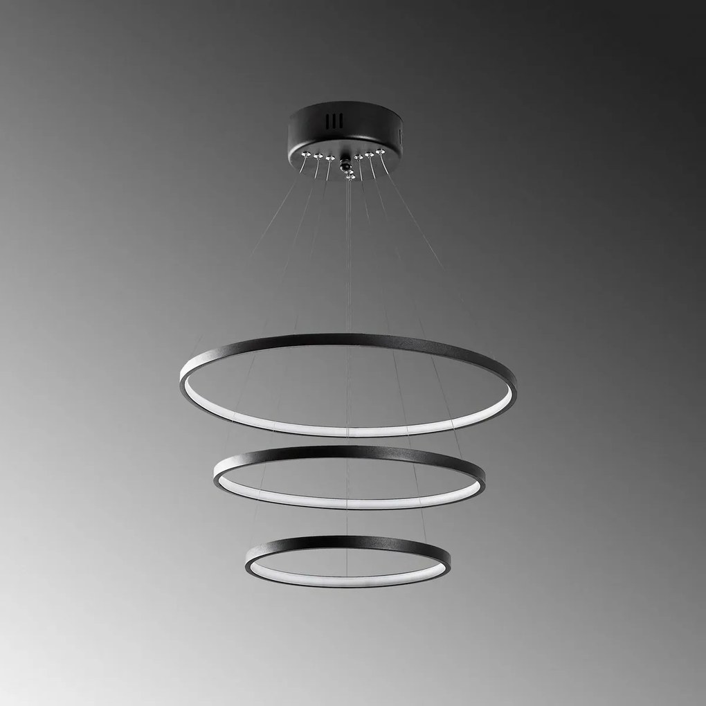 Závěsný LED lustr Simit - 13697, černá