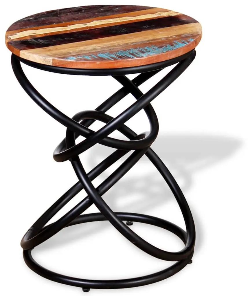 Odkládací stolek masivní recyklované dřevo