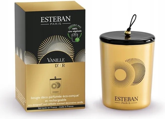 Esteban Paris Vonná svíčka 180 g Dekorativní Vůně Vanille d'Or
