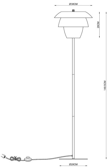 Lucide 05729/01/30 - Stojací lampa JERICHO 1xE27/40W/230V