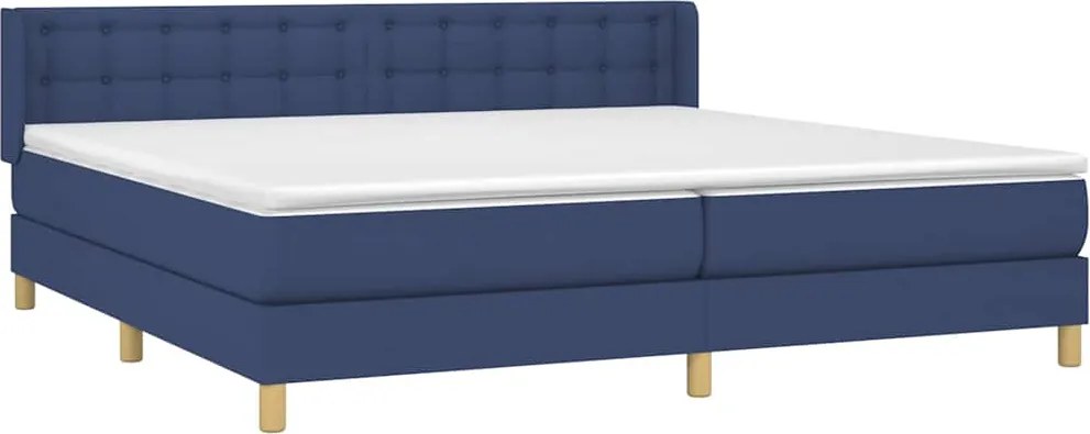 Box spring postel s matrací modrá 160x200 cm textil 3130607