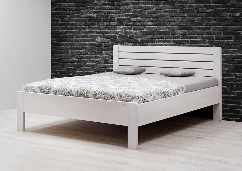 BMB Sofi Lux XL postel - buk Moření: Šedá, Provedení: ostré, Rozměr: 180 x 200 cm
