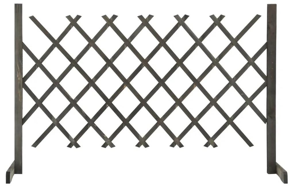 Zahradní trelážový plot šedý 120 x 90 cm masivní jedle 314825