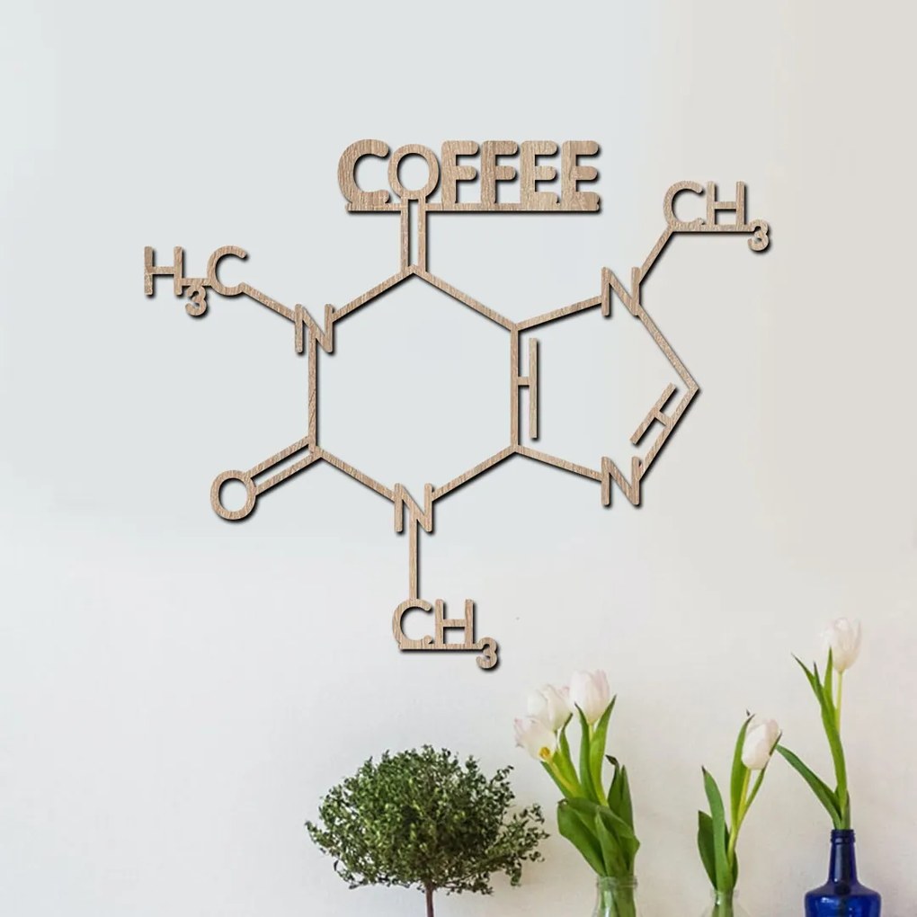 dřevo života Dřevěný obraz COFFEE FORMULA Zvolte rozměr (cm): 40x33, Zvolte barvu dekoru: Černá