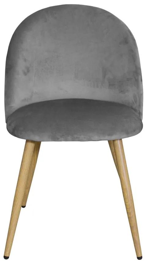 Jídelní židle LAMBDA šedý samet