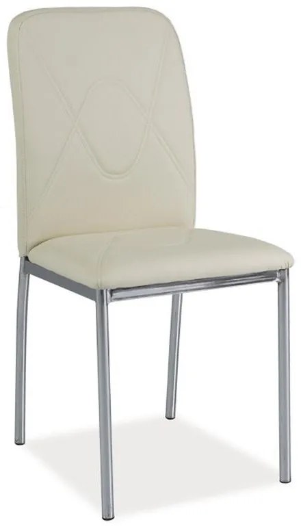 Casarredo Jídelní čalouněná židle H-623 krémová/chrom
