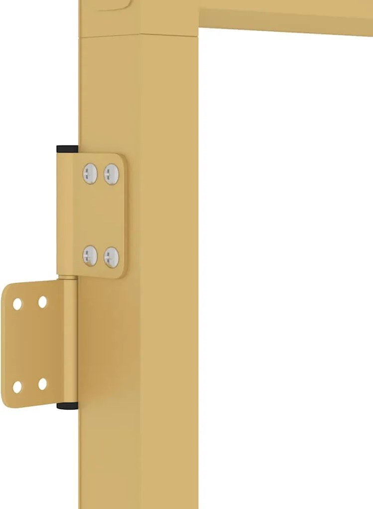 Interiérové dveře úzké zlaté 76x201,5 cm tvrzené sklo a hliník 155132