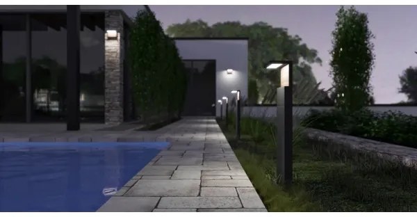 LED Venkovní lampa NATURA LED/12W/230V 4000K 60 cm IP65 hnědá/antracit