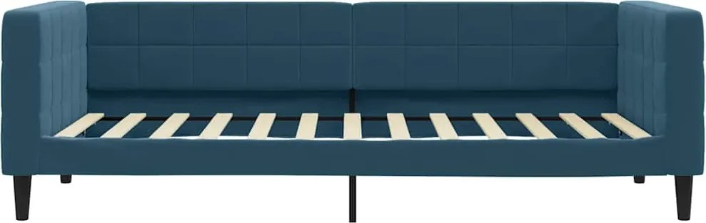 Válenda s matrací modrá 100 x 200 cm samet 3196673
