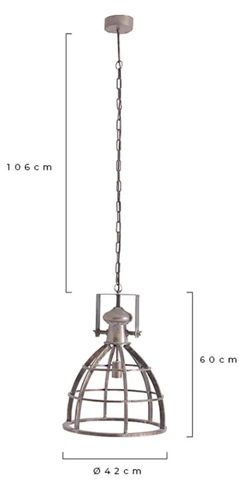 Stropní lampa lorento ø 42 cm matně stříbrná MUZZA