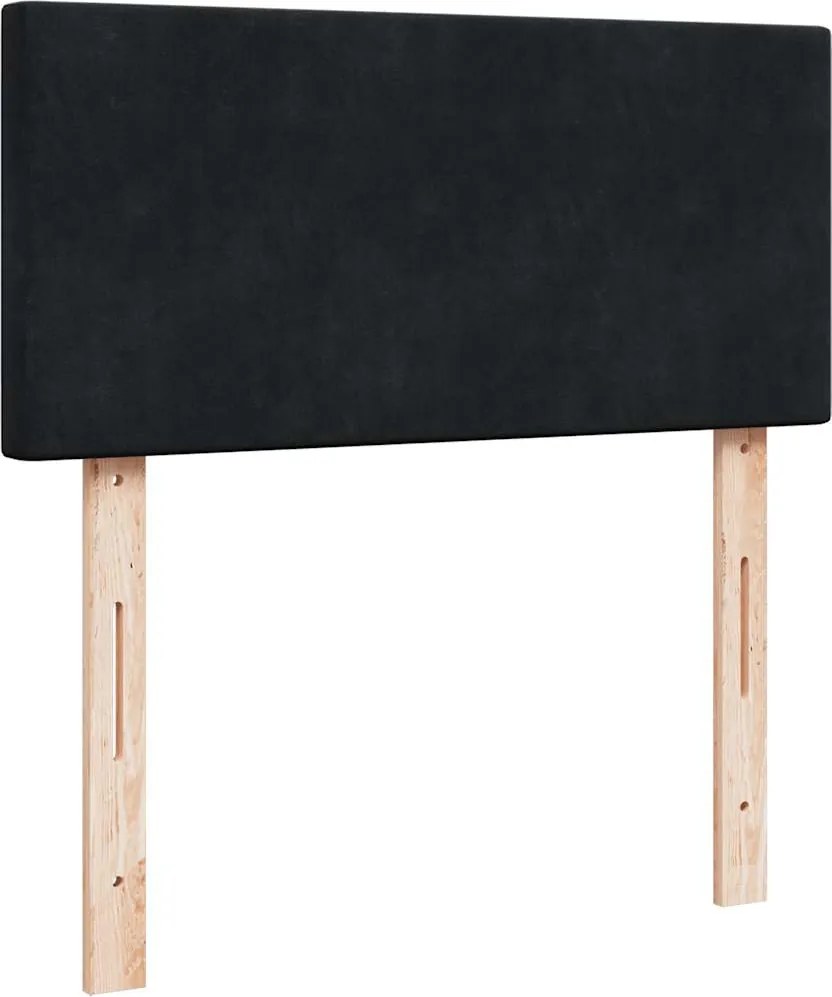Box spring postel s matrací černá 90x200 cm samet 3287634