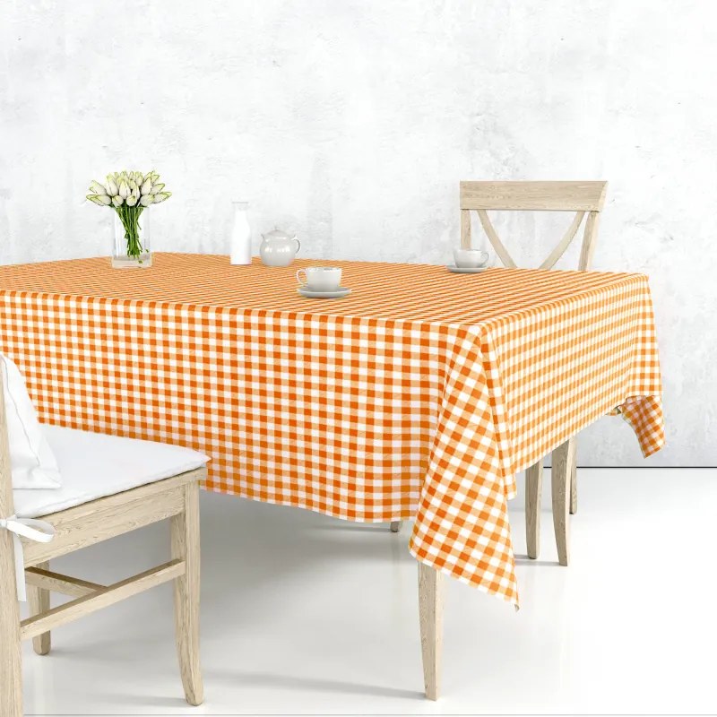 Ubrus PVC Mirabella 7400G - Kostičky oranžové 140cm x 20m